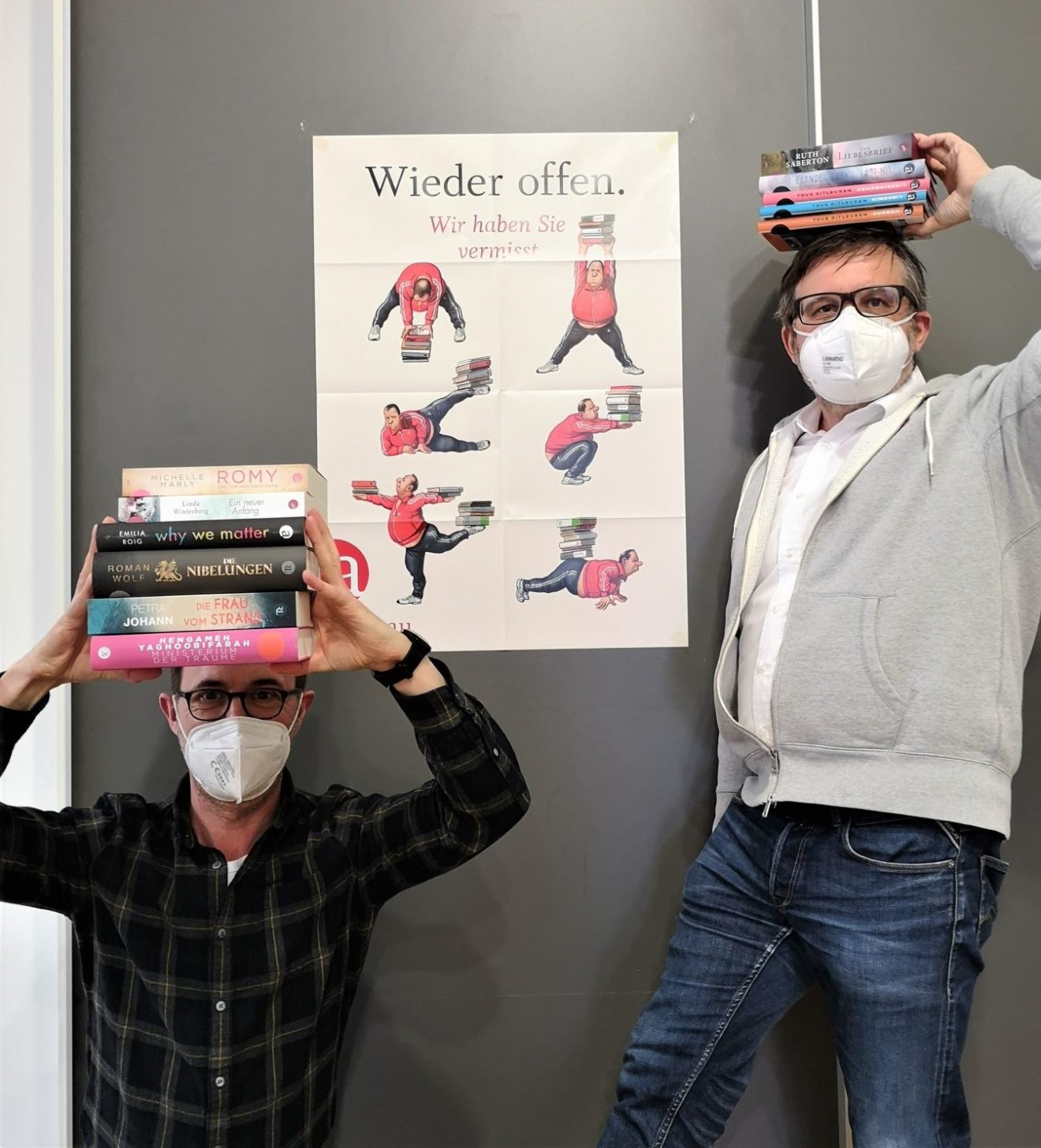 Aufbau Verlag: Plakat zur Wiederöffnung der Buchhandlungen – BuchMarkt